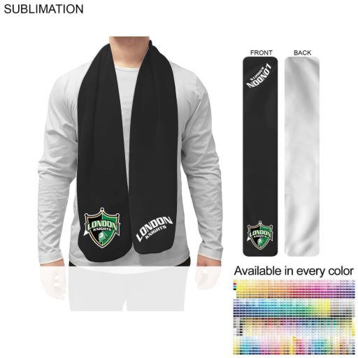 SU657-6 Microfleece Scarf, 8x60 Soft and Smooth Sublimated Edge to Edge ...