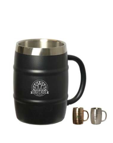 Custom Printed 16 oz Brewmaster Barrel Mug | Custom Coffee Mugs